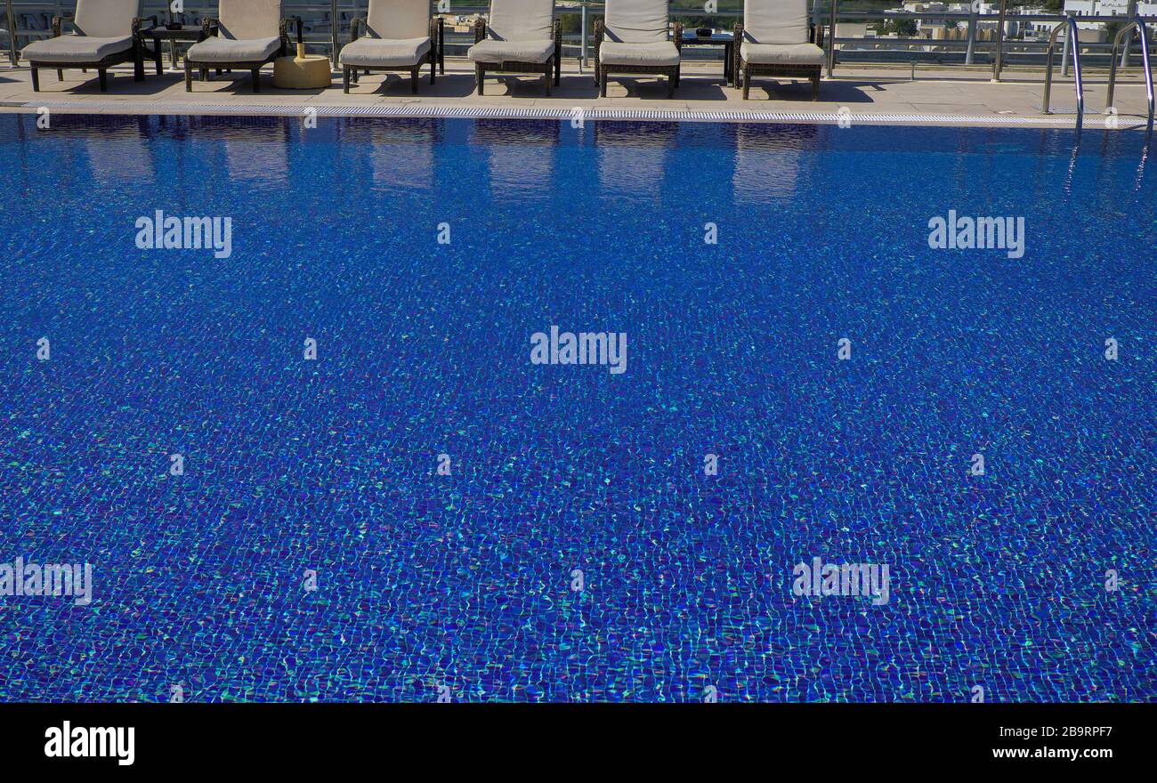muscat pool view Stock Photo - Alamy