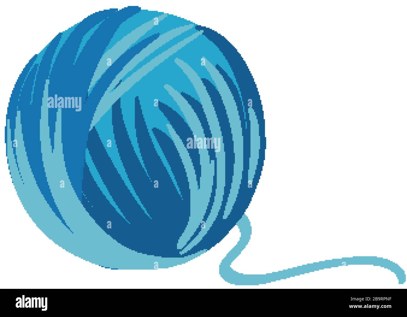 Roll of blue string on white background illustration Stock Vector Image ...