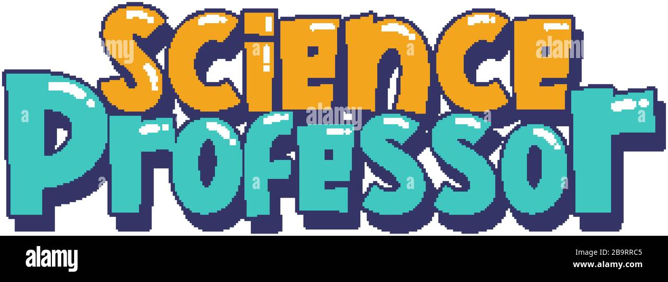 Font design for word science professor on white background illustration ...