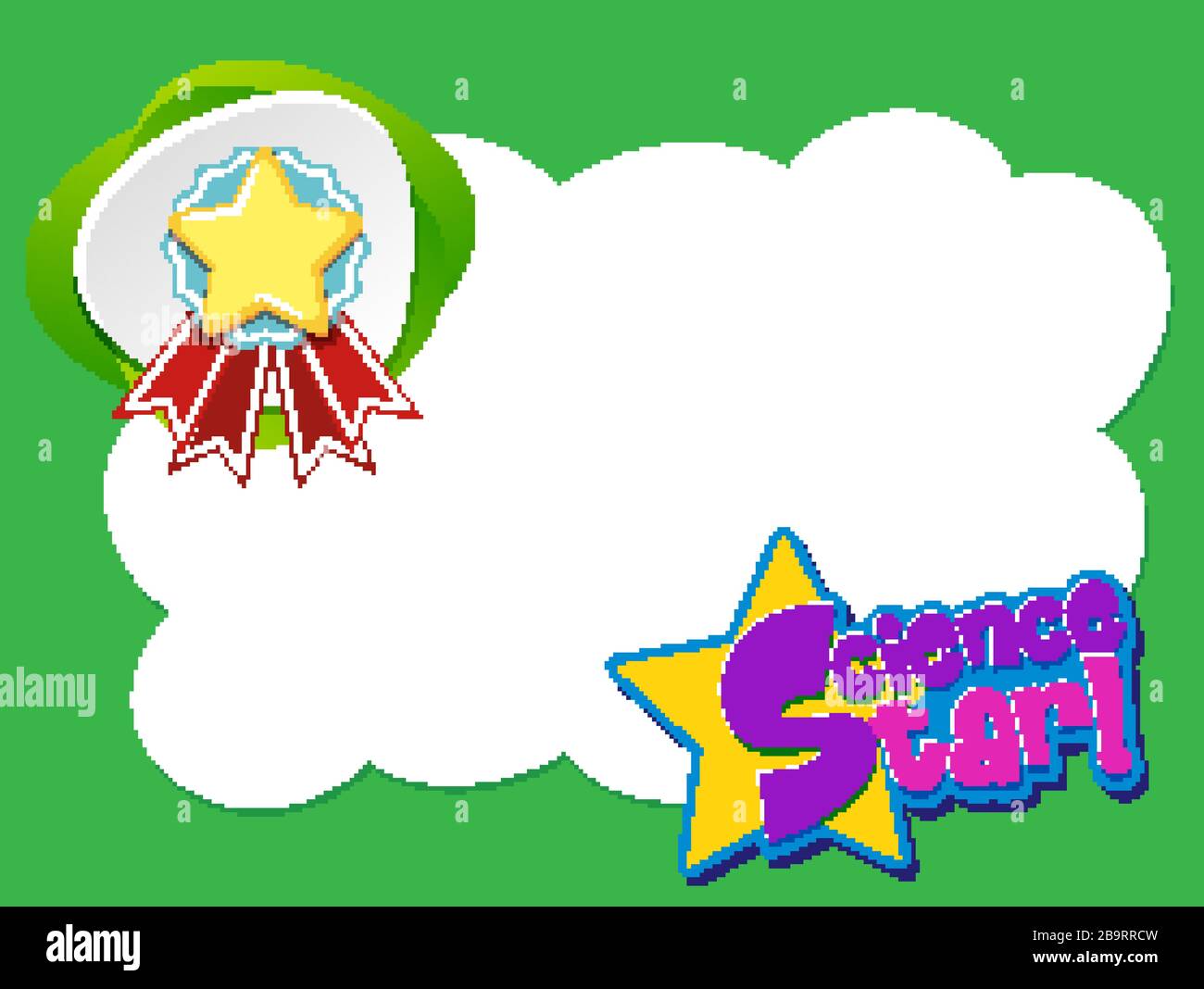Background template design with word science star illustration Stock ...