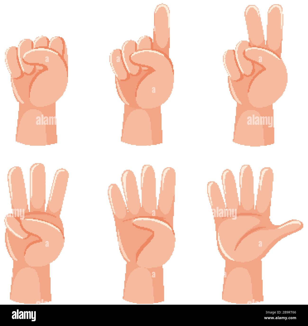 Counting numbers with hand gesture illustration Stock Vector Image ...