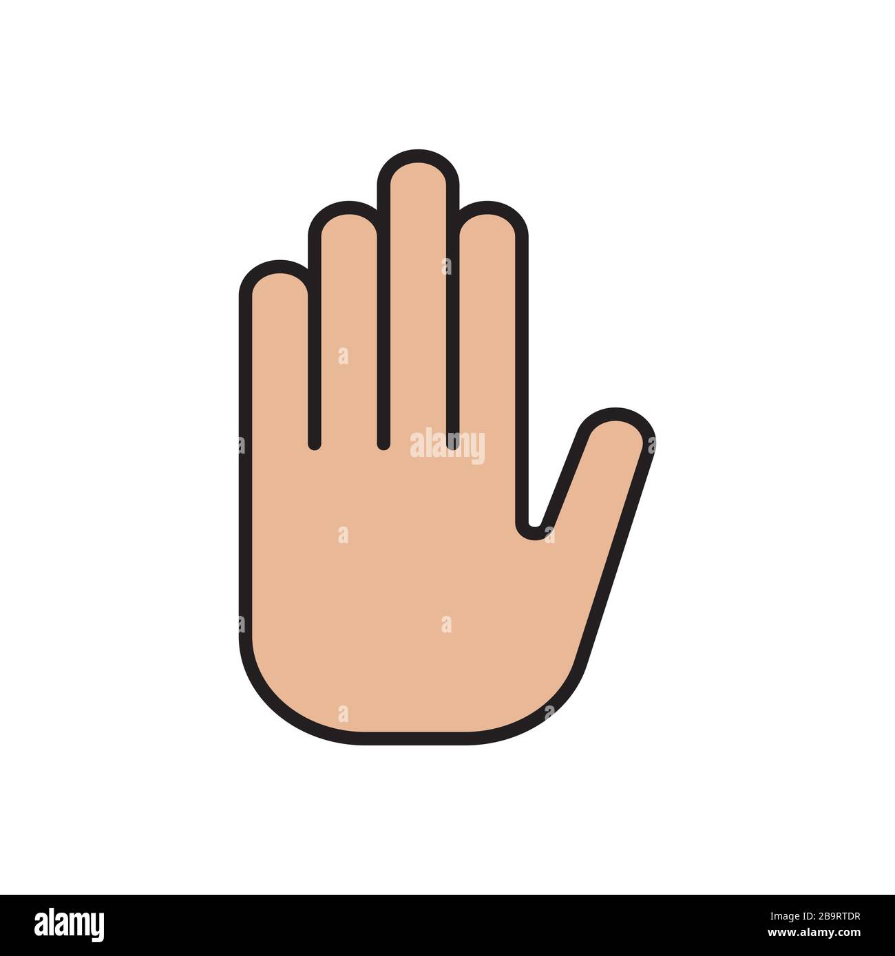 Stop sign with human hand symbol. Vector Stock Vector Image & Art - Alamy