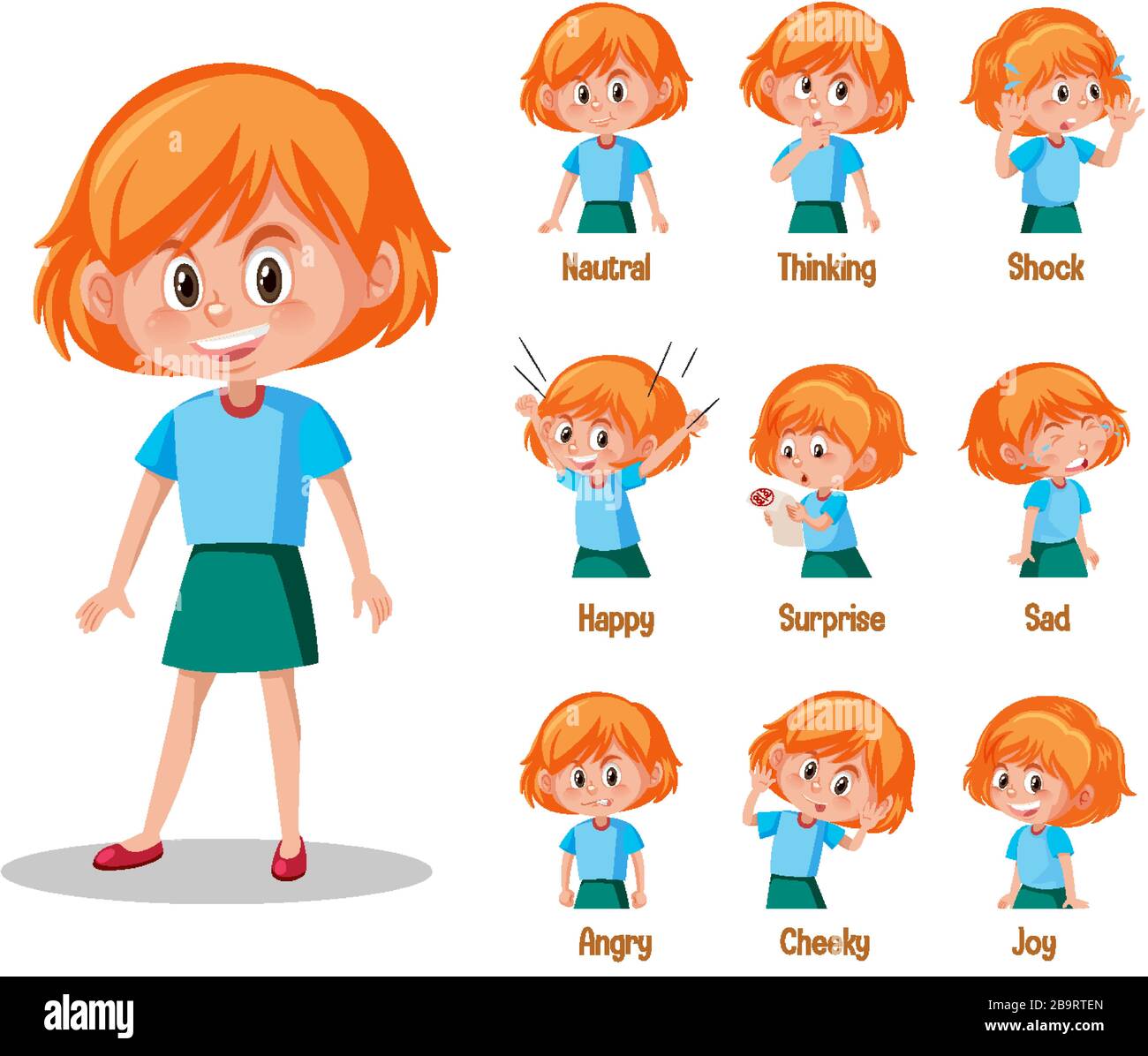 Woman with kids thinking Stock Vector Images - Alamy