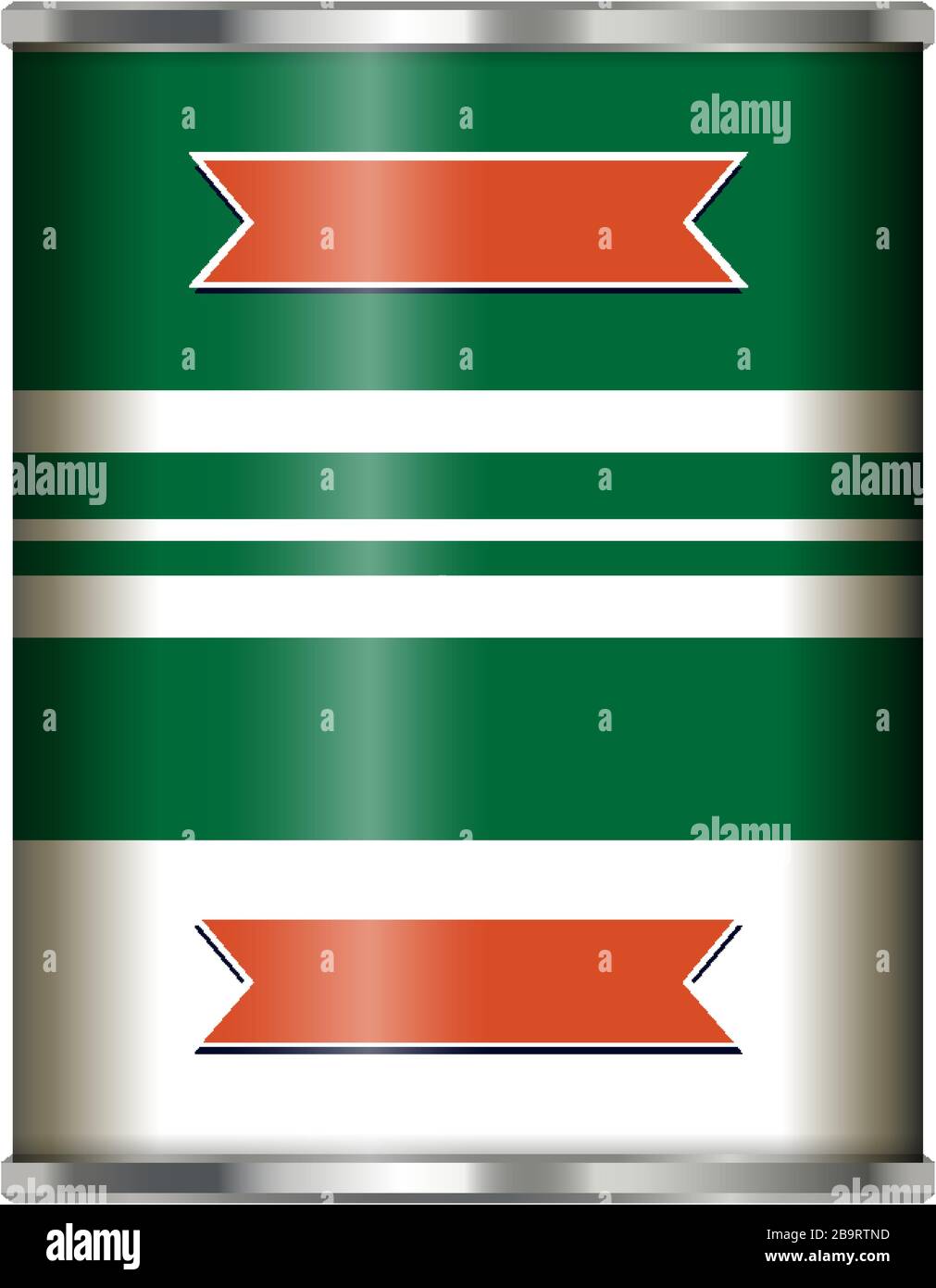 Aluminium can with label design on white background illustration Stock ...