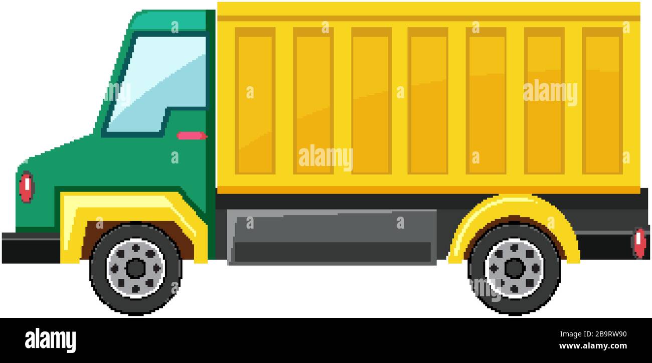 Lorry truck on white background illustration Stock Vector Image & Art ...