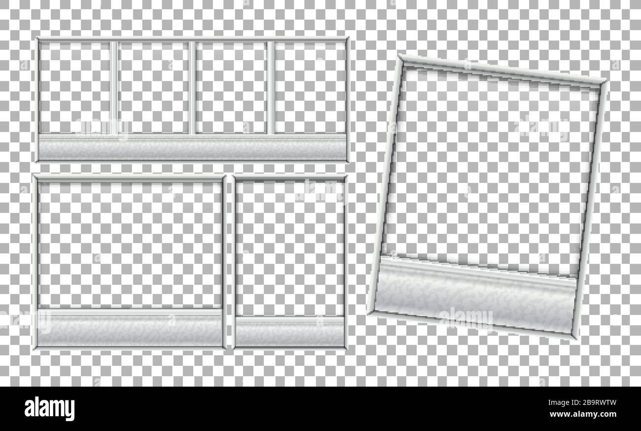 Photo frame template on transparent background illustration Stock ...
