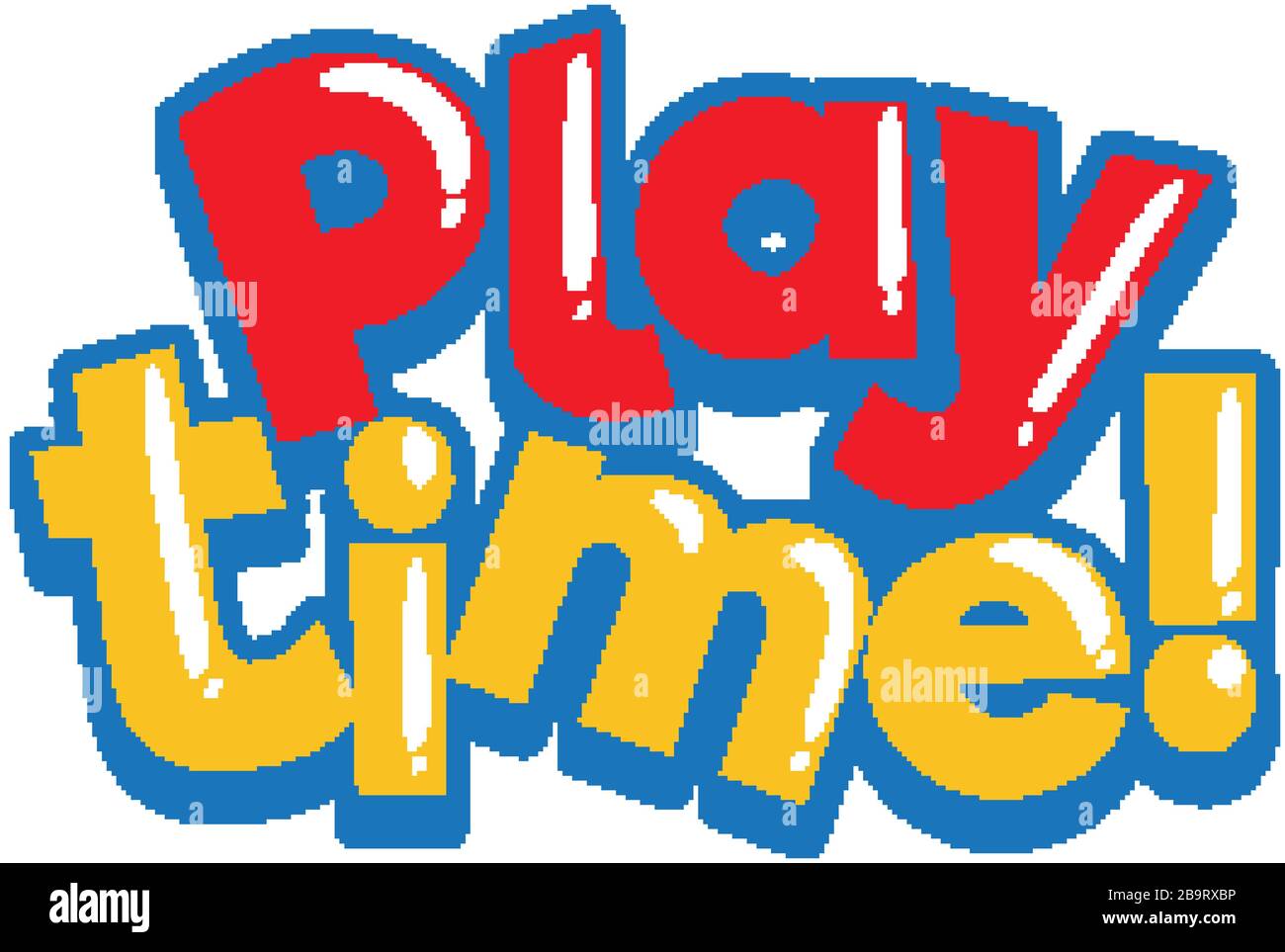 Font design template for word play time on white background ...