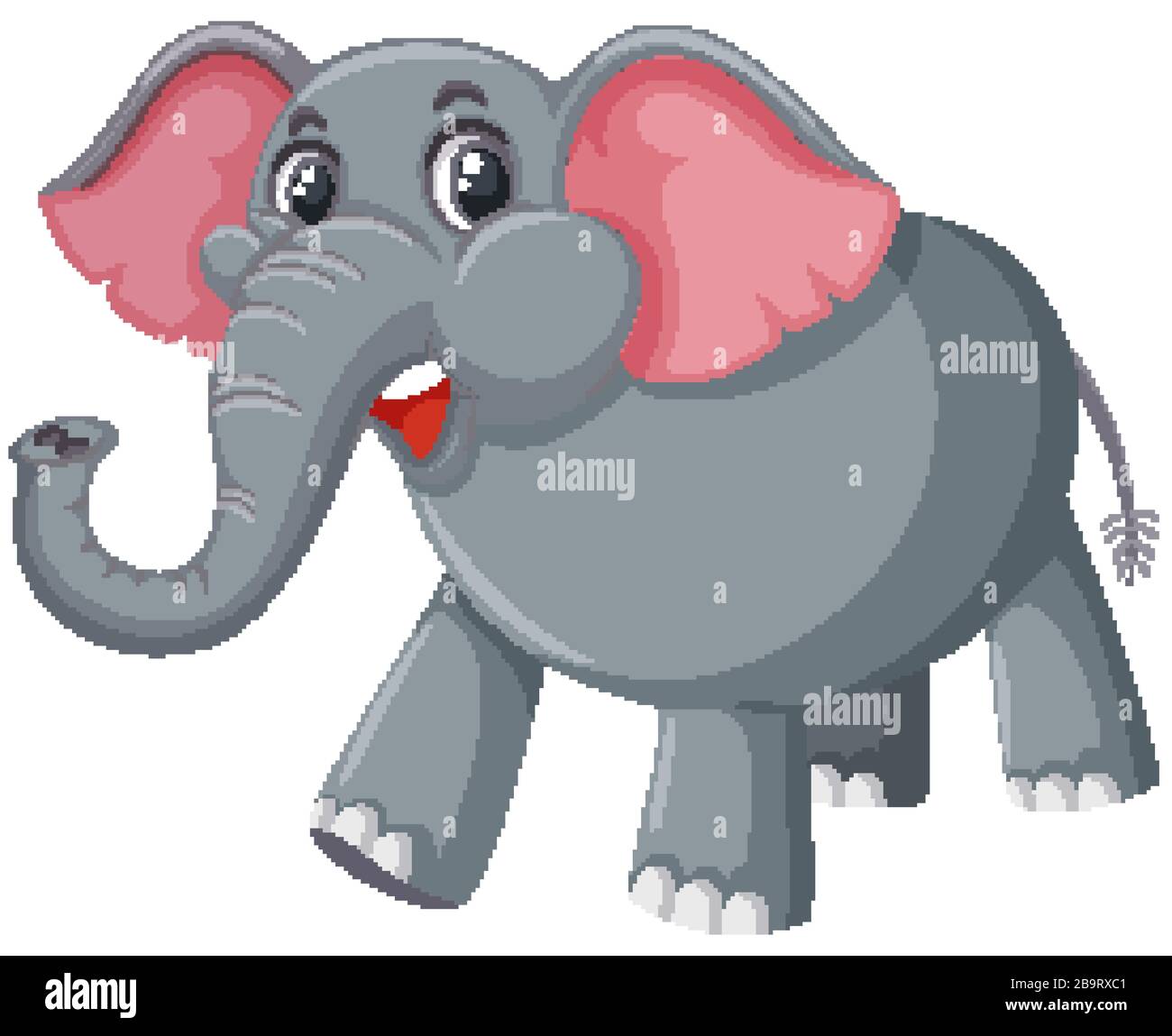 Gray elephant on white background illustration Stock Vector Image & Art ...