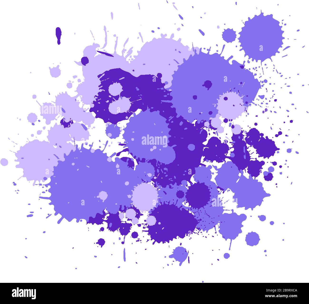 Watercolor splash in purple color on white background illustration ...