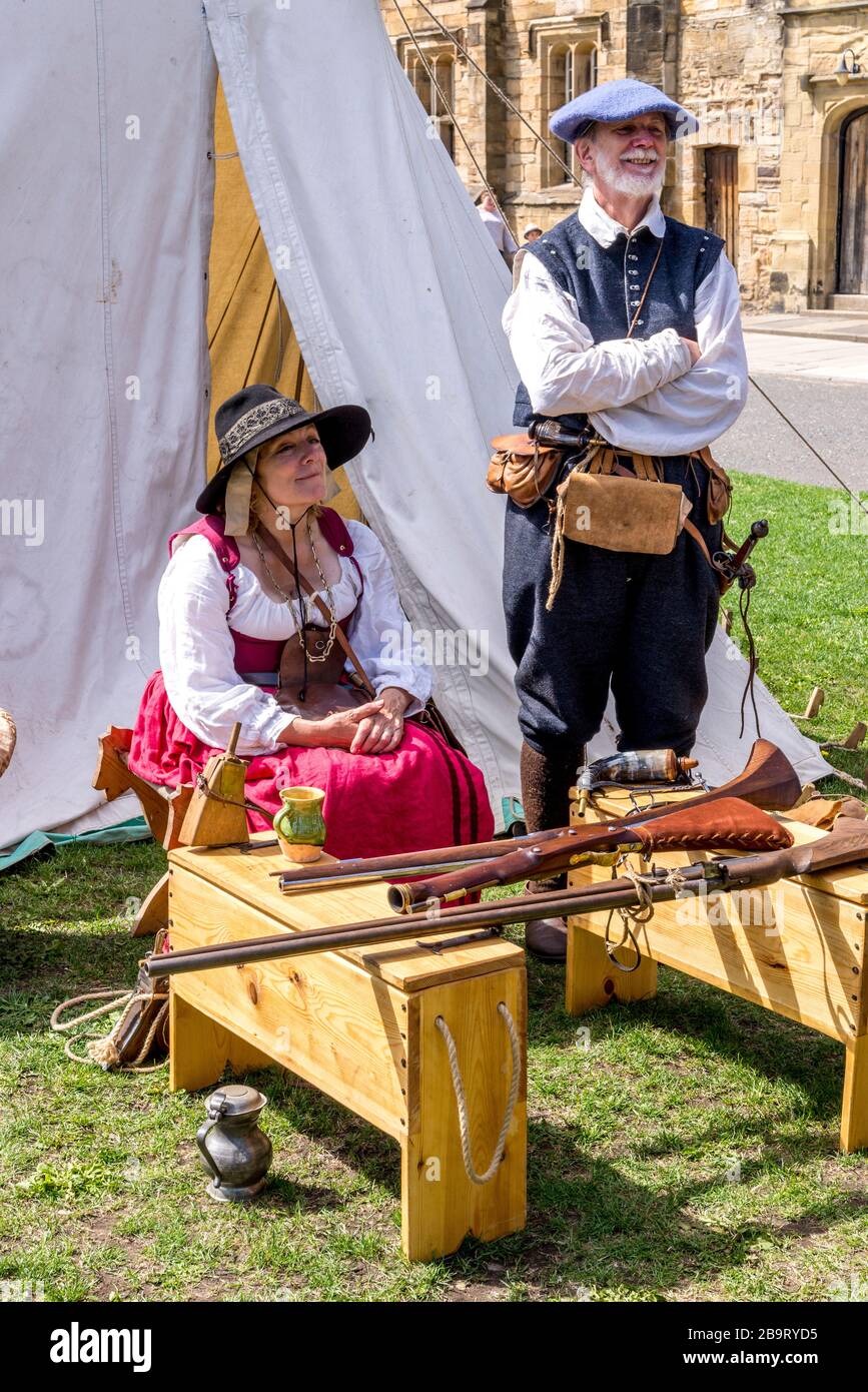 Couple dresed in old english costumes - Medieval Festival Durham ...