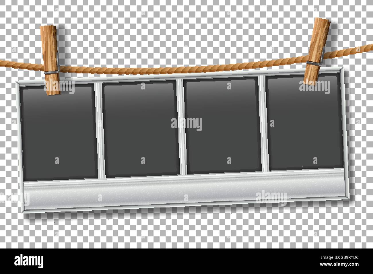 Photo frame template on transparent background illustration Stock ...