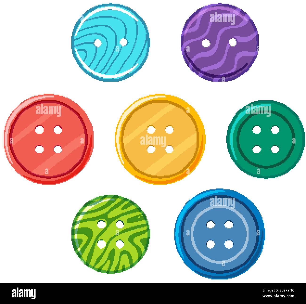 Set of colorful buttons on white background illustration Stock Vector ...