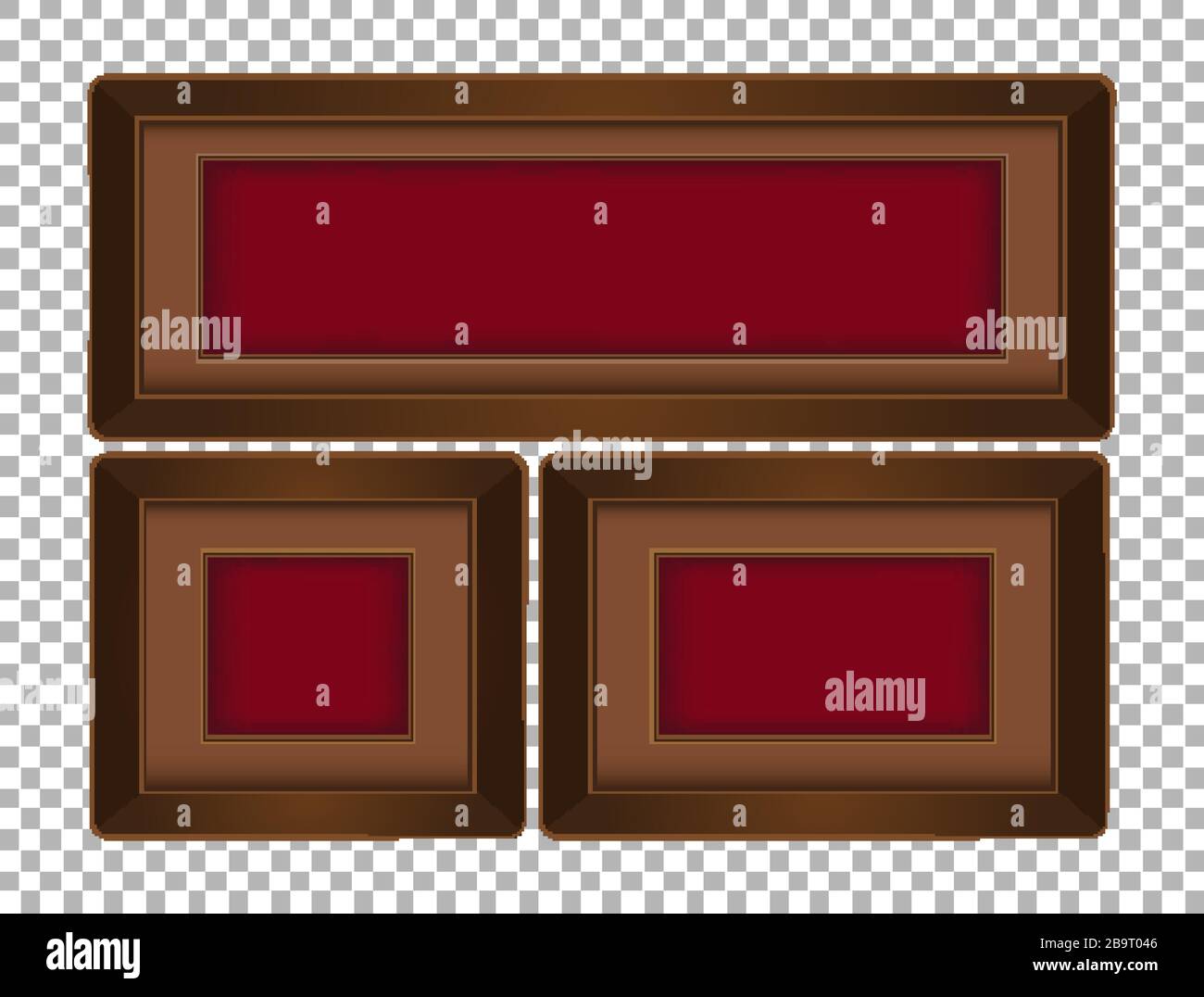 Photo frame template on transparent background illustration Stock ...