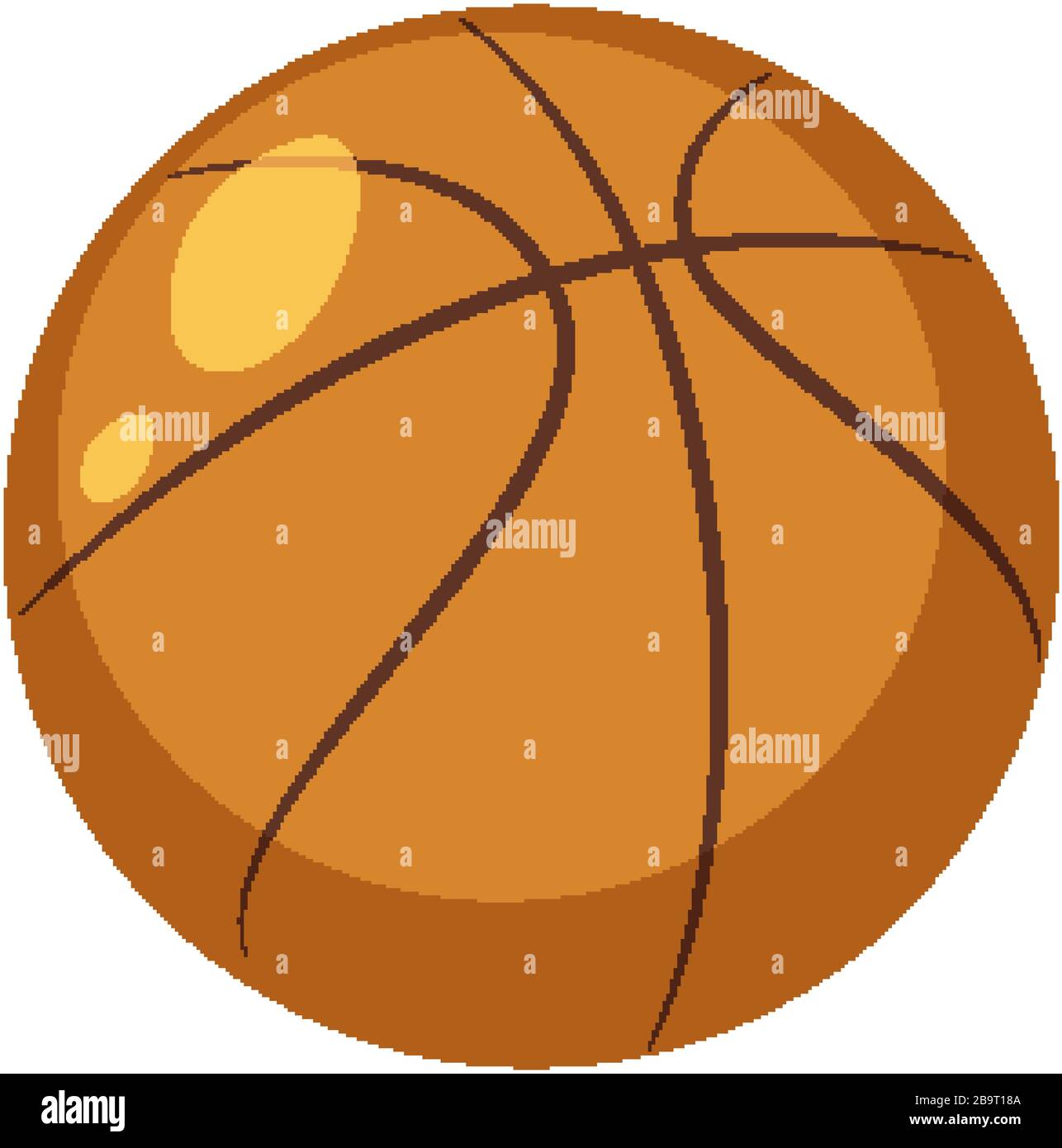 One basketball on white background illustration Stock Vector Image ...