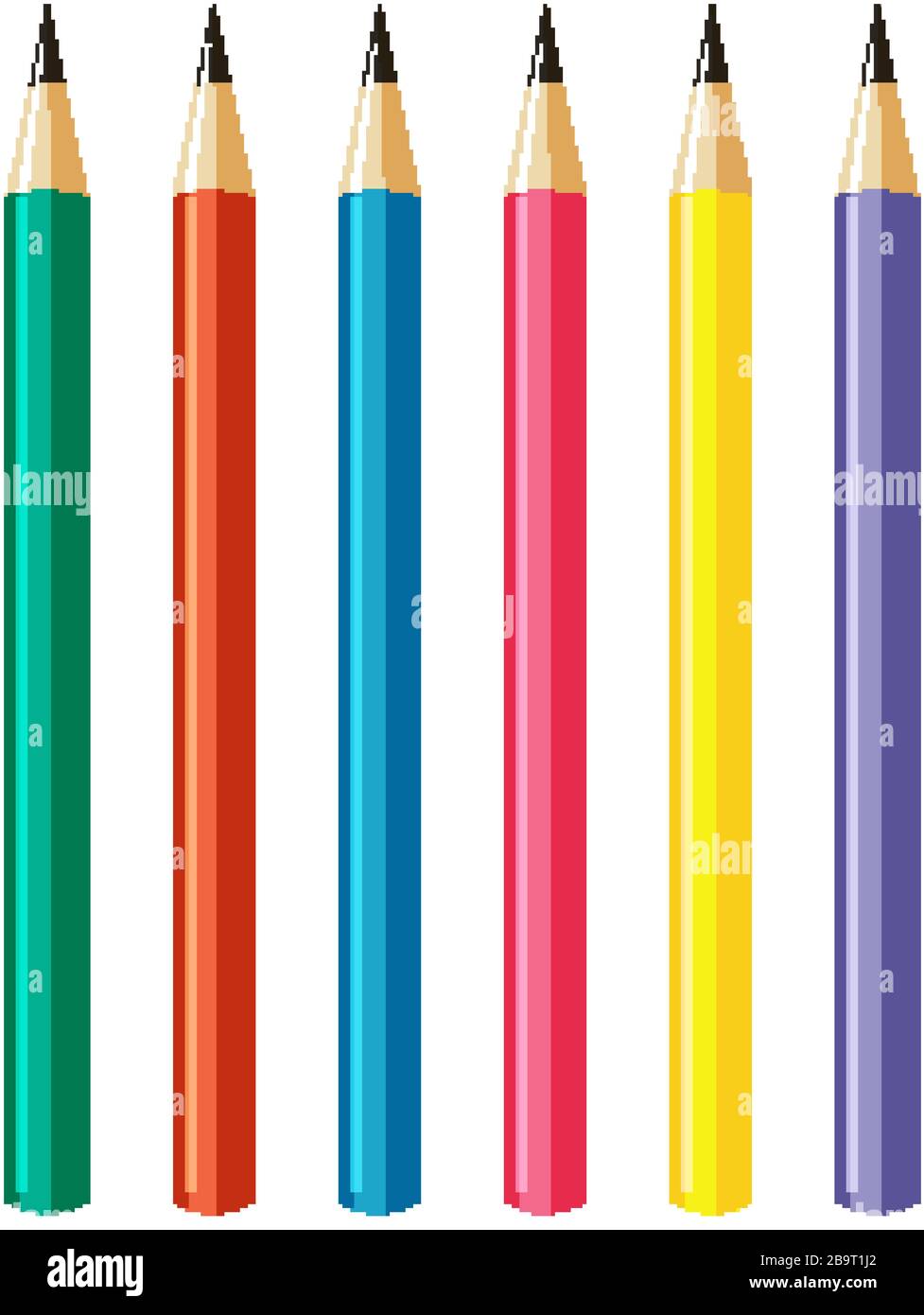 Coloured pencils picture Stock Vector Images - Alamy