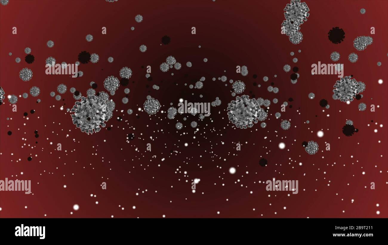 Coronavirus Covid-19 Infected virus 2019-ncov pneumonia in blood ...