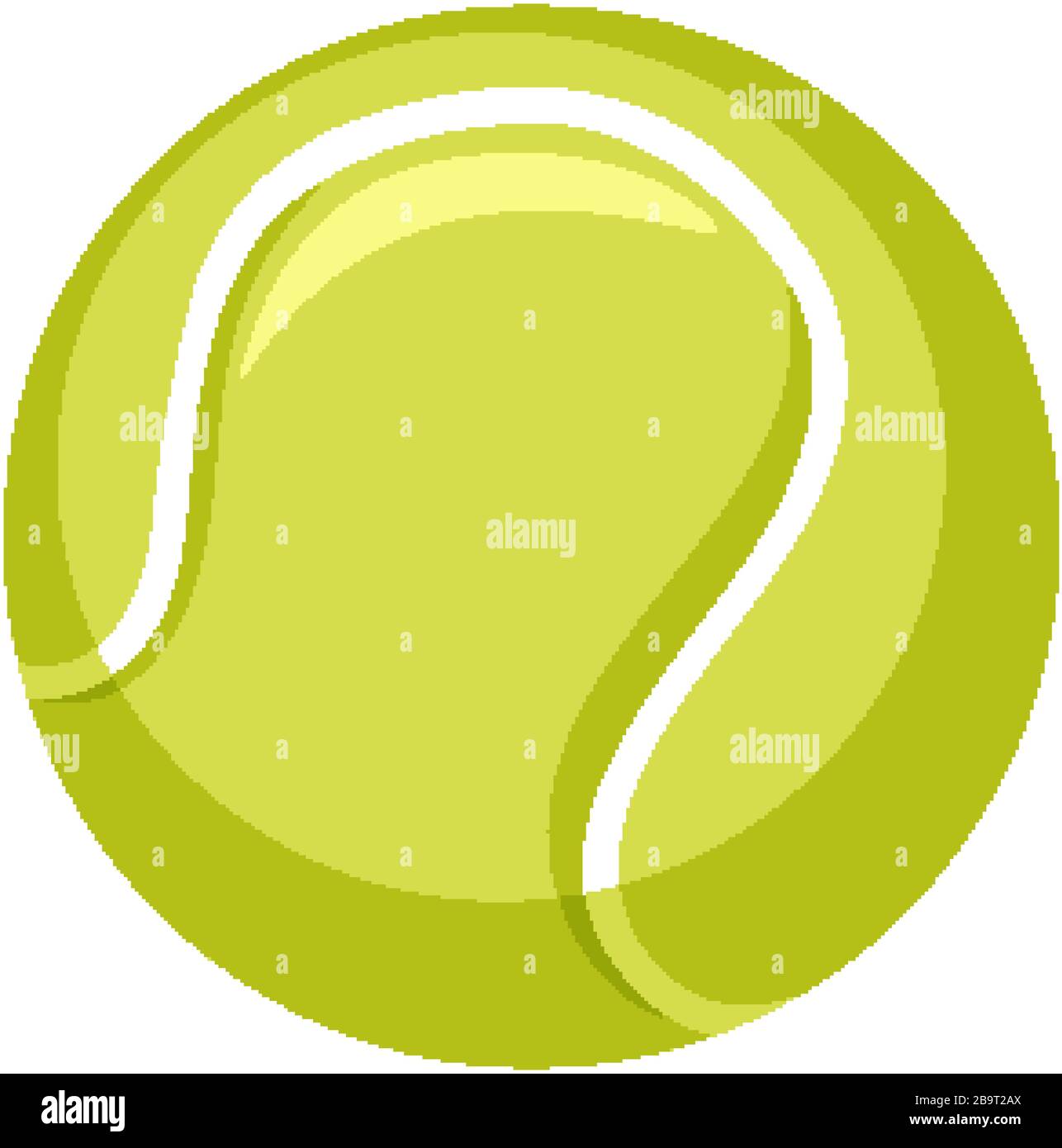 One tennis ball on white background illustration Stock Vector Image ...