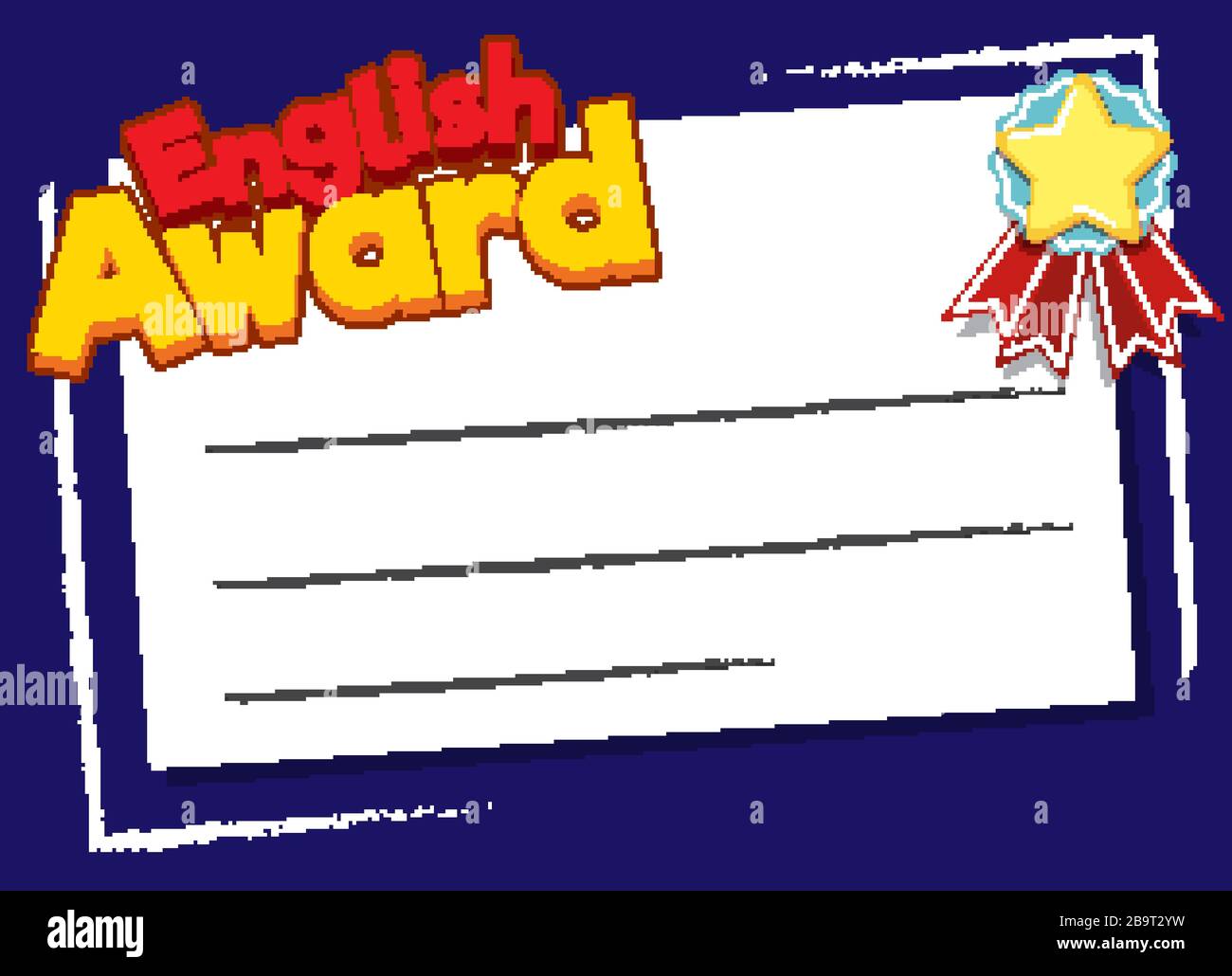 Background template design for English award illustration Stock Vector ...