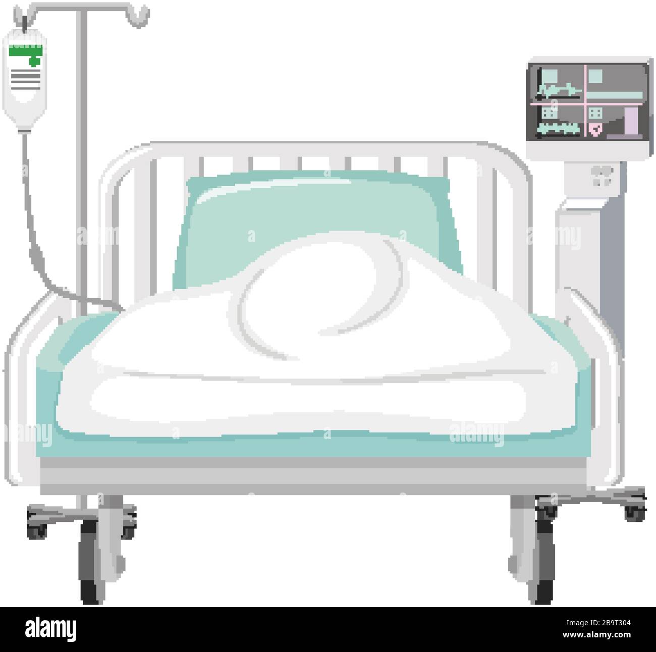 Hospital bed on white background illustration Stock Vector Image & Art ...