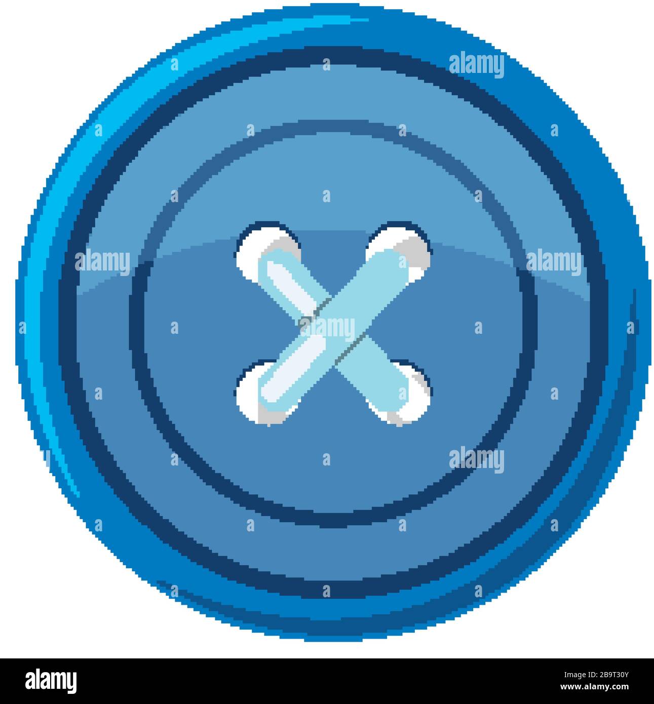 Blue round button on white background illustration Stock Vector Image ...