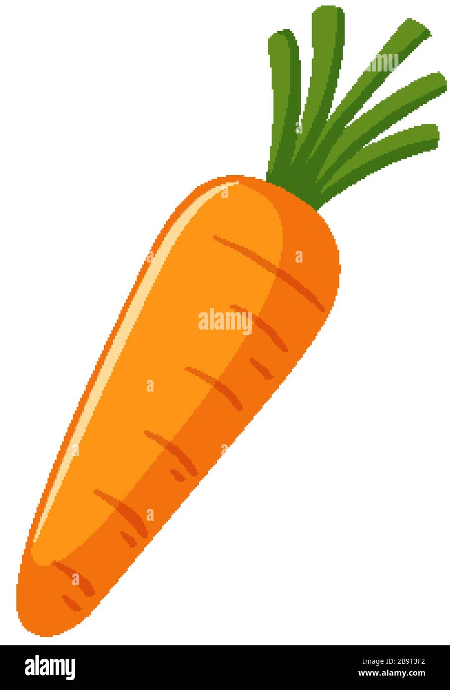 One carrot on white background illustration Stock Vector Image & Art ...