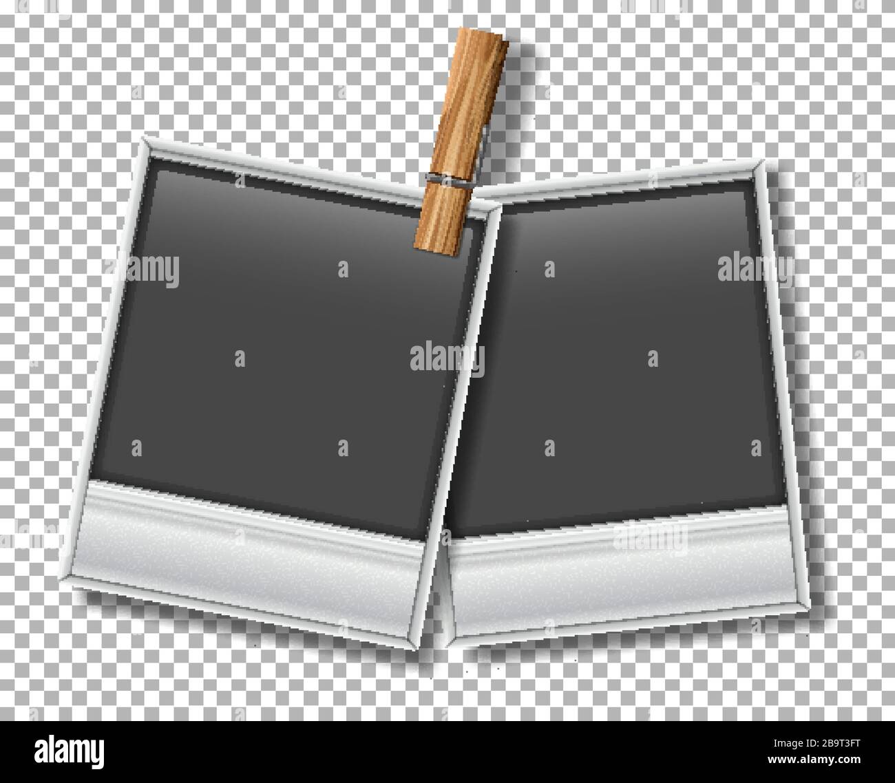 Photo frame template on transparent background illustration Stock ...