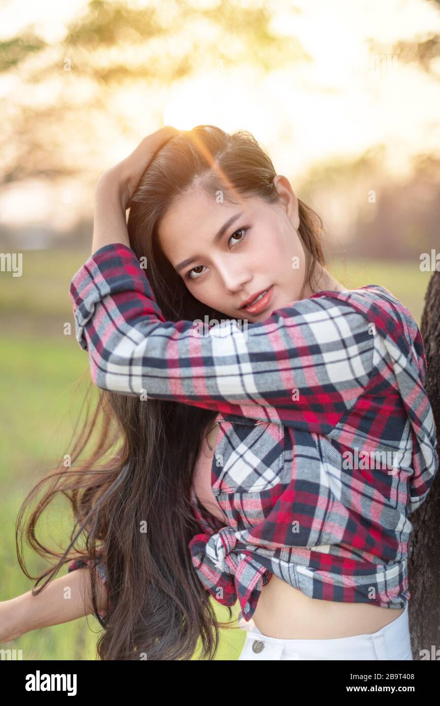 portrait of the asian woman with beauty face Stock Photo - Alamy