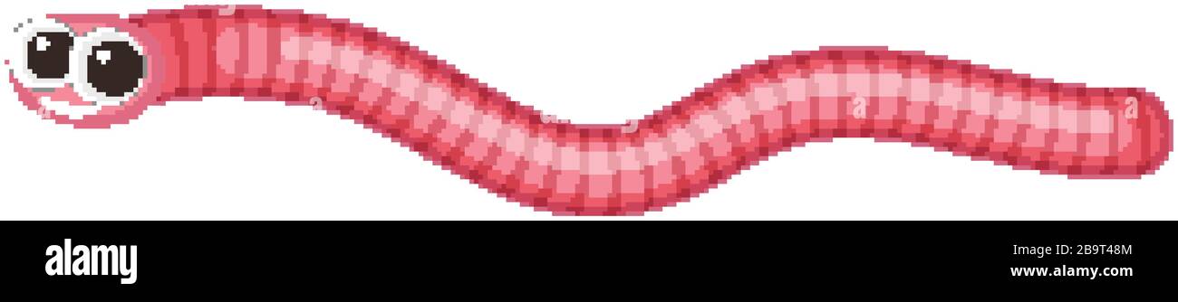 One earthworm with happy face illustration Stock Vector Image & Art - Alamy