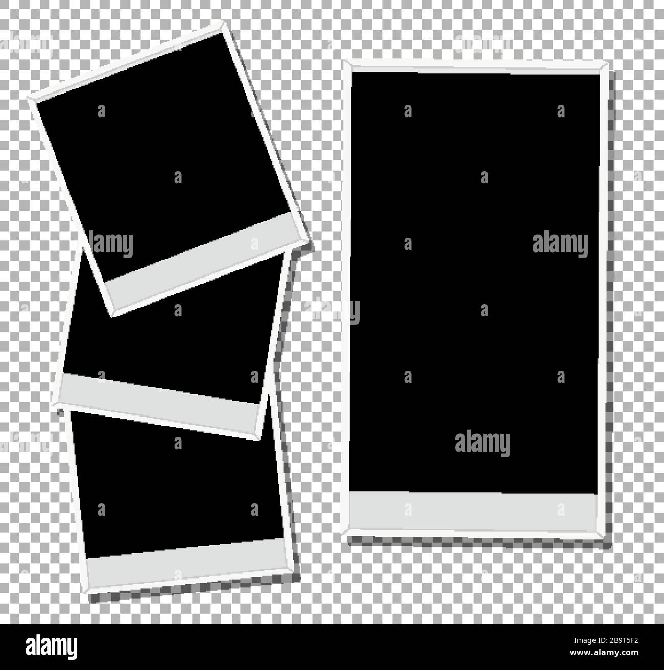 Photo frame template on transparent background illustration Stock ...
