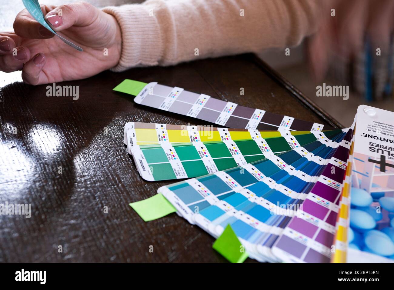 Pantone colour swatch samples Stock Photo - Alamy