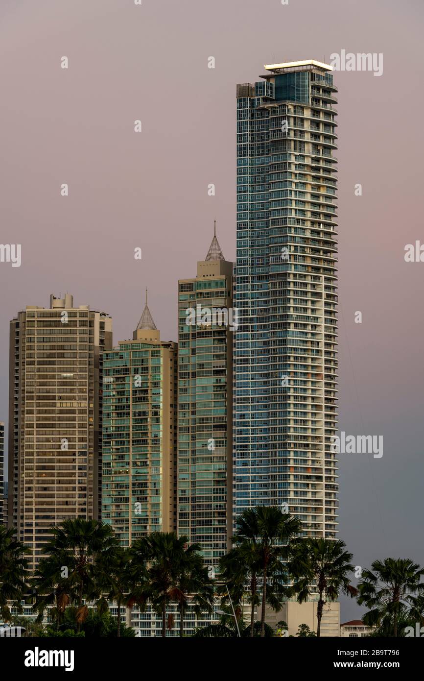 Panama City, Panama / 03-11-2020 / Skyscrapers in Paitilla point ...
