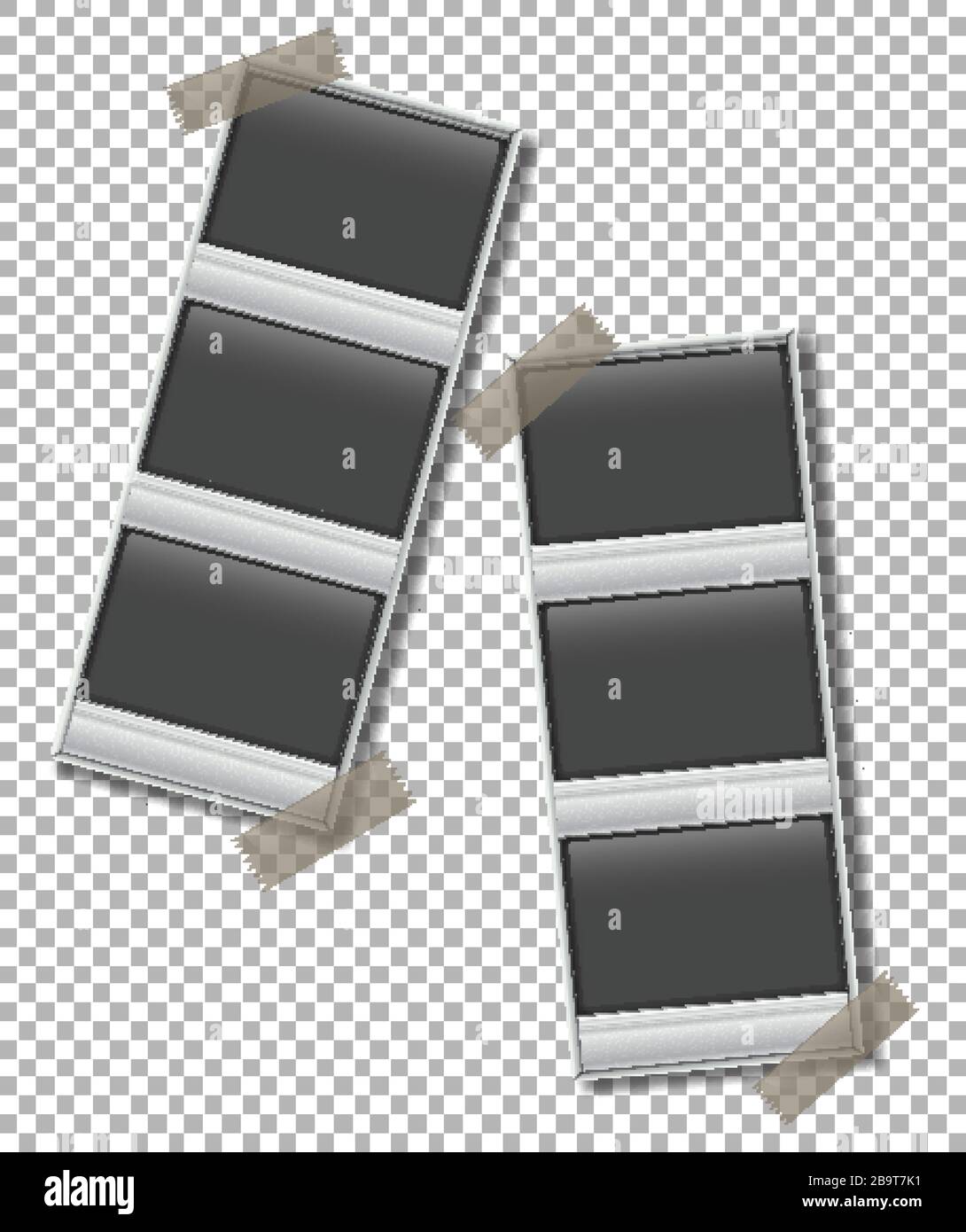 Photo frame template on transparent background illustration Stock ...