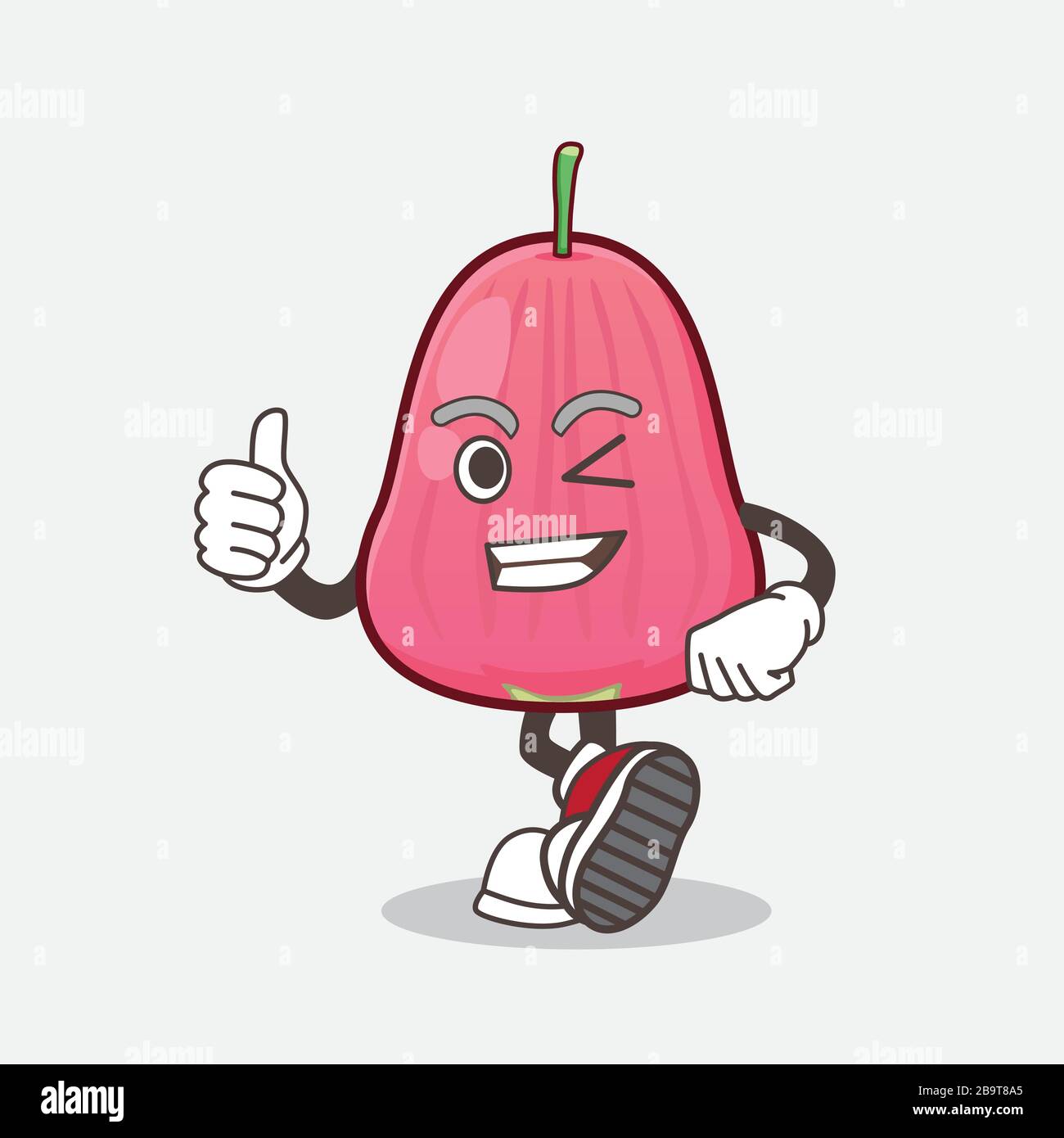 Pink Java Apple Mascot Character Vector Illustration Stock Vector Image ...