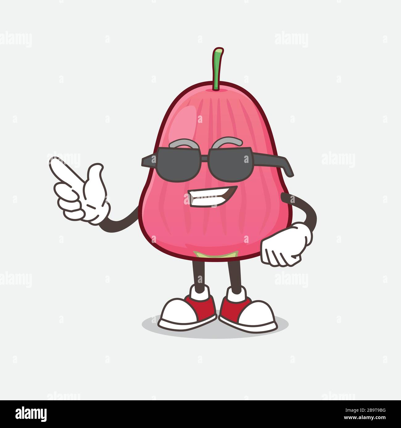 Pink Java Apple Mascot Character Vector Illustration Stock Vector Image ...