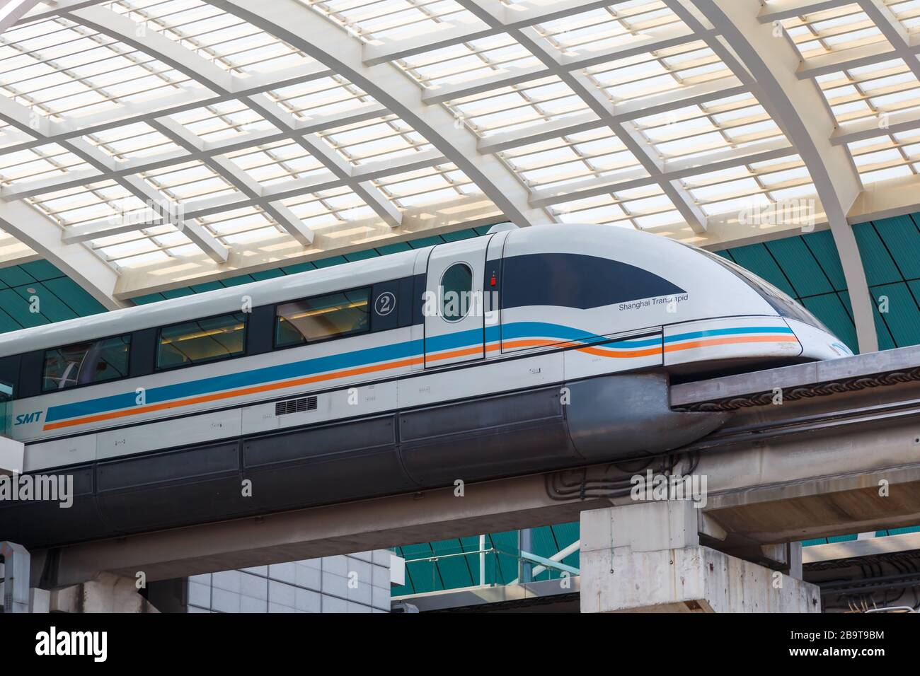 Shanghai, China – September 27, 2019: Shanghai Transrapid Maglev ...
