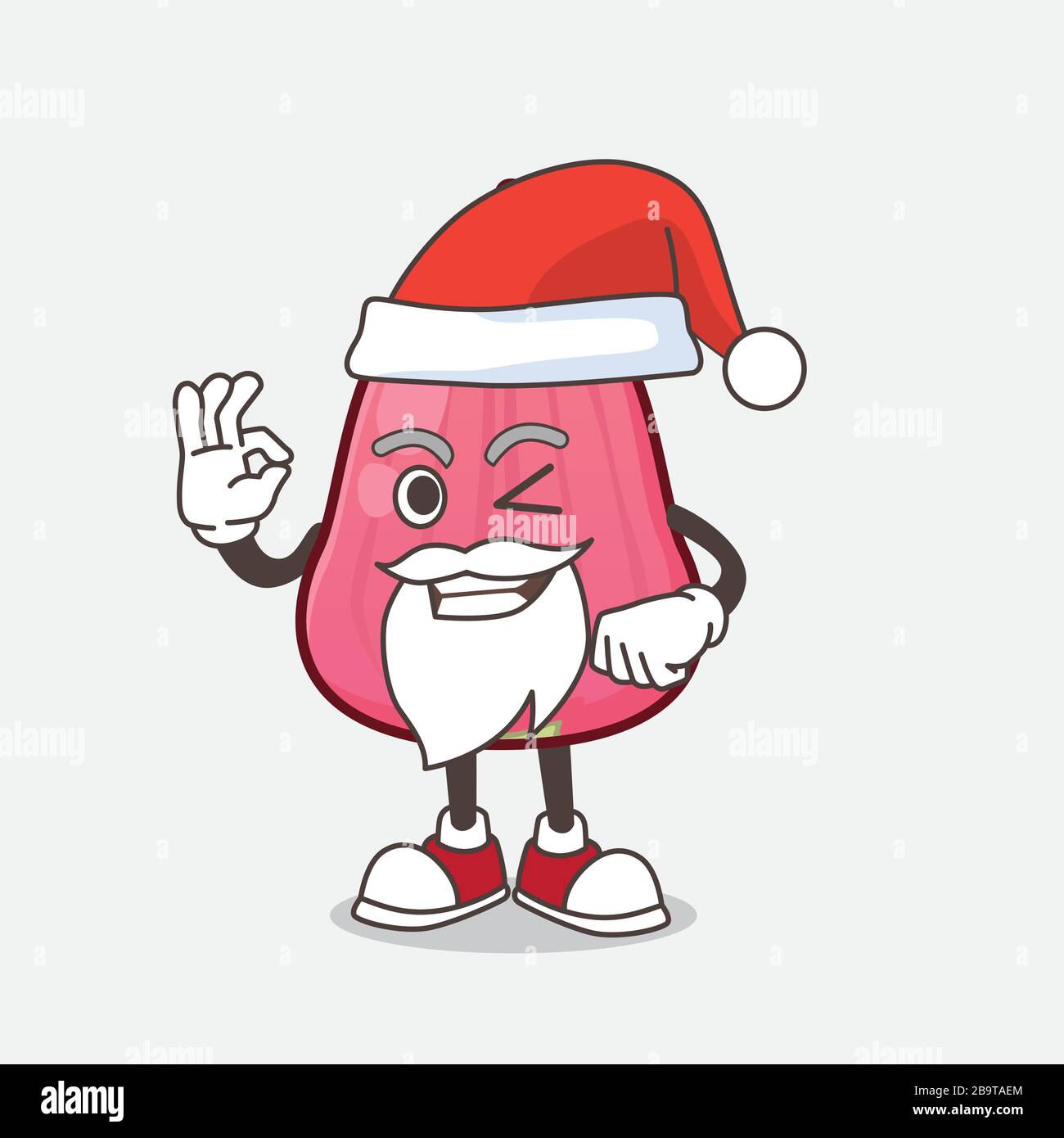 Pink Java Apple Mascot Character Vector Illustration Stock Vector Image ...