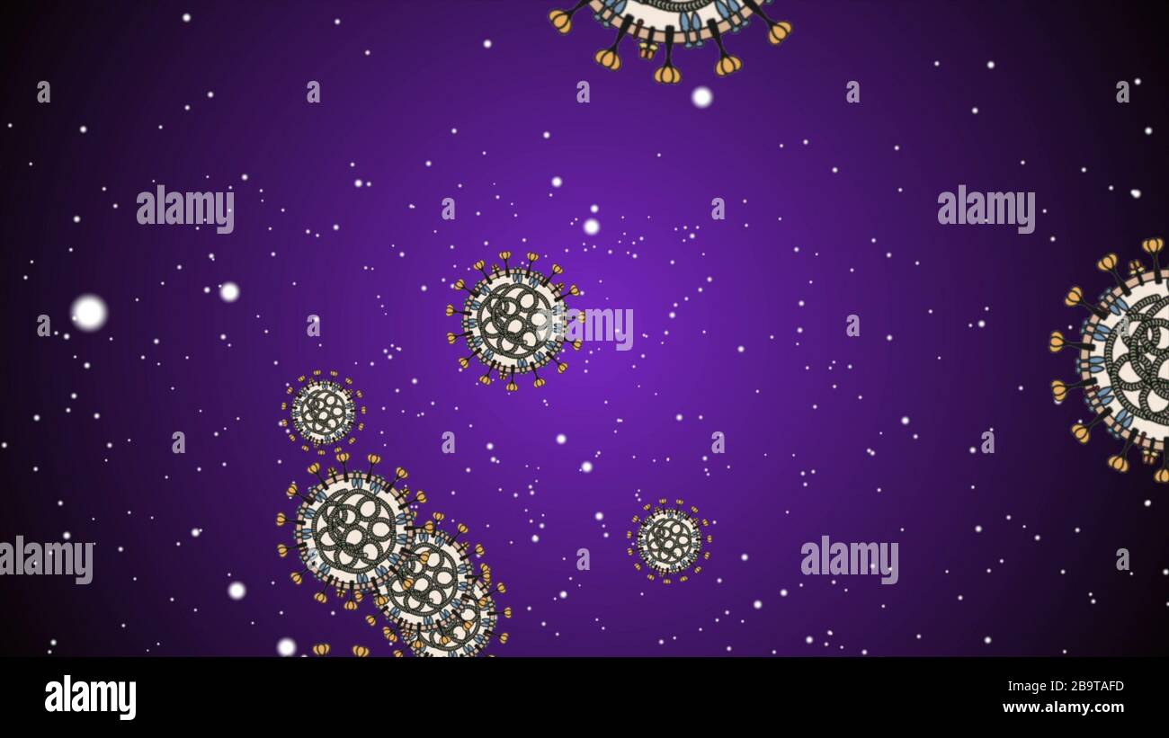 Coronavirus Covid-19 Infected virus 2019-ncov pneumonia in blood ...