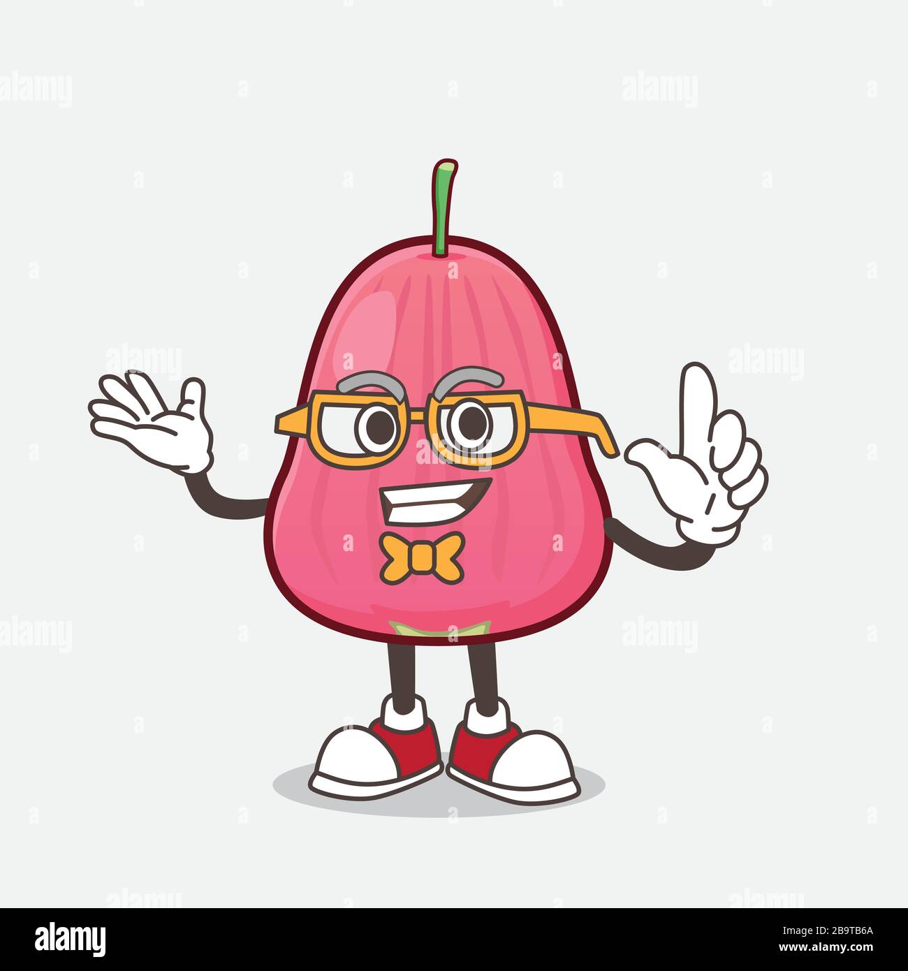 Pink Java Apple Mascot Character Vector Illustration Stock Vector Image ...