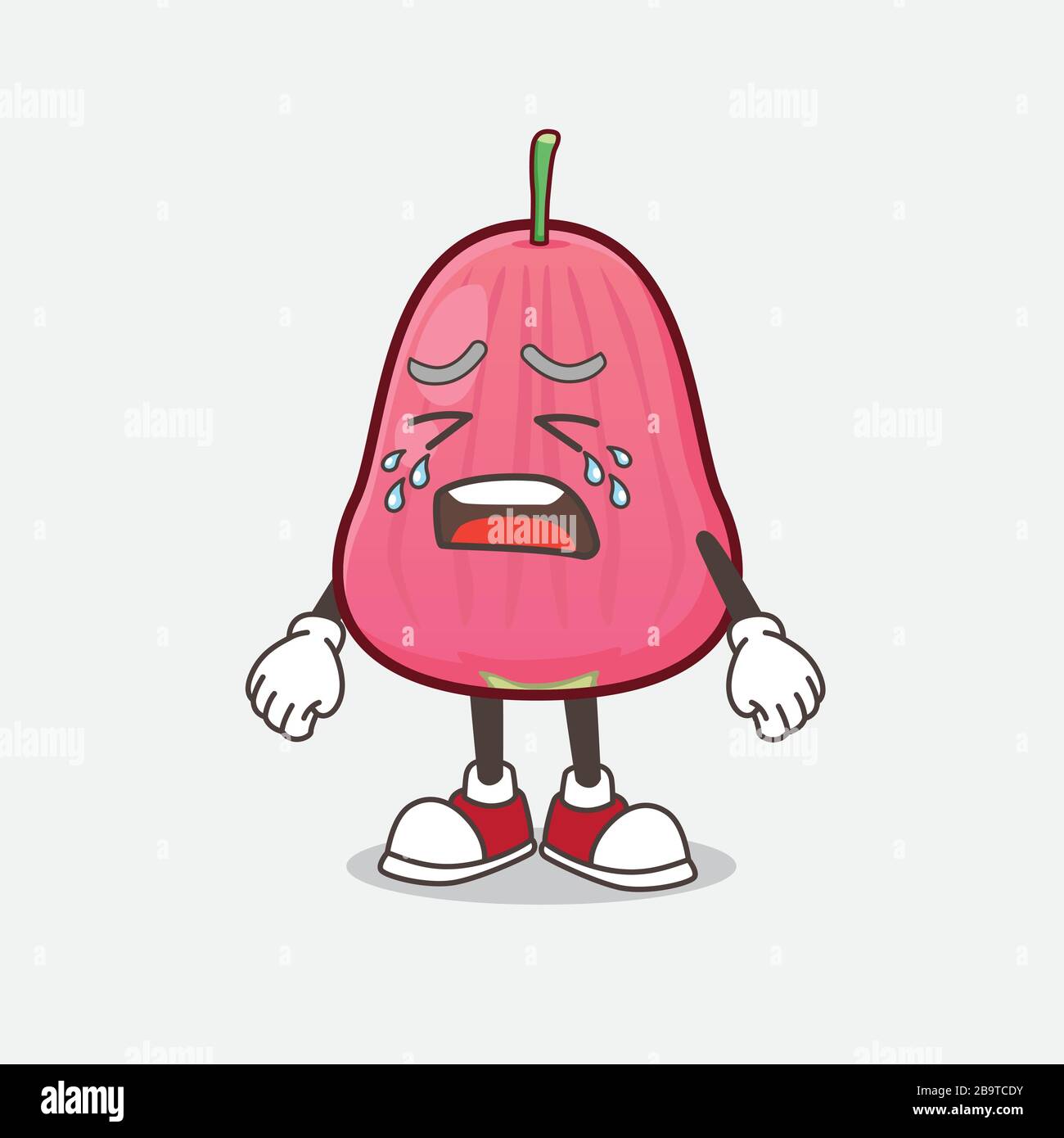 Pink Java Apple Mascot Character Vector Illustration Stock Vector Image ...
