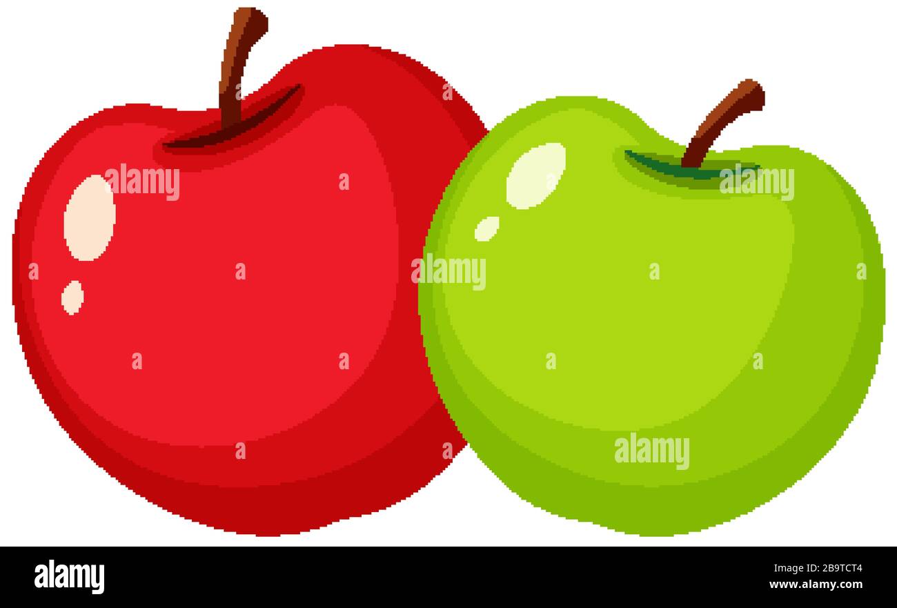 Red And Green Apples Clipart