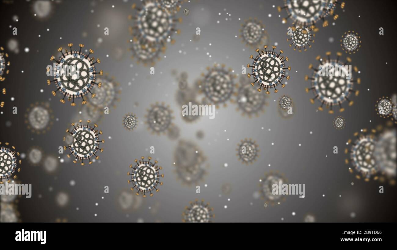 Coronavirus Covid-19 Infected virus 2019-ncov pneumonia in blood ...