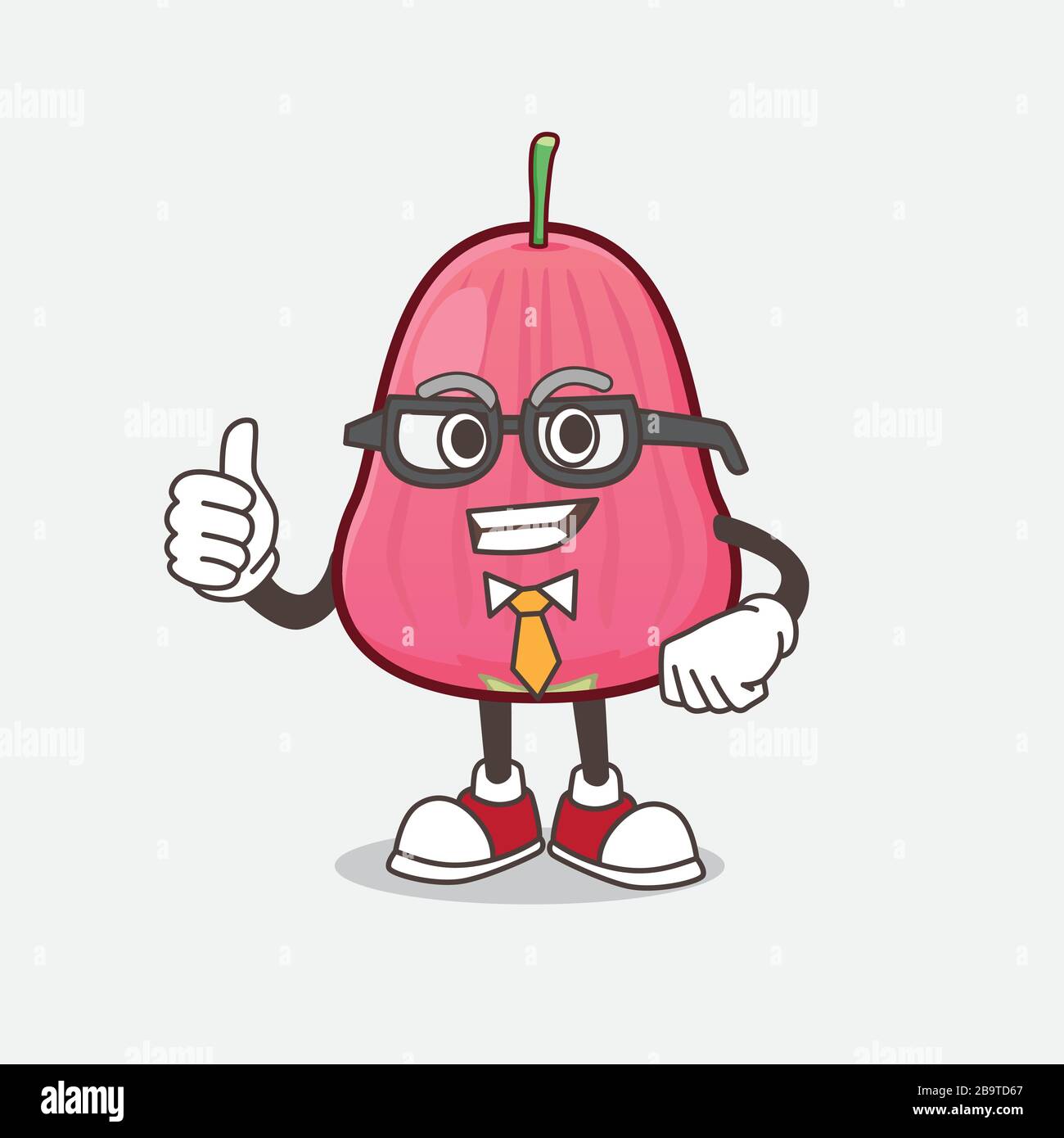 Pink Java Apple Mascot Character Vector Illustration Stock Vector Image ...