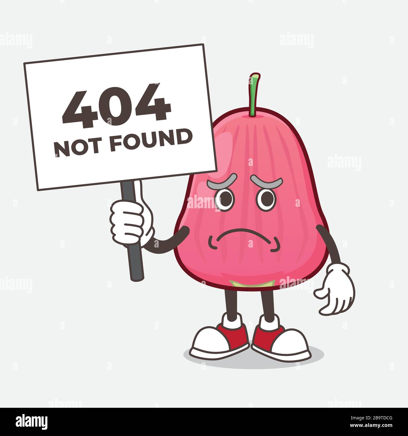 Pink Java Apple Mascot Character Vector Illustration Stock Vector Image ...