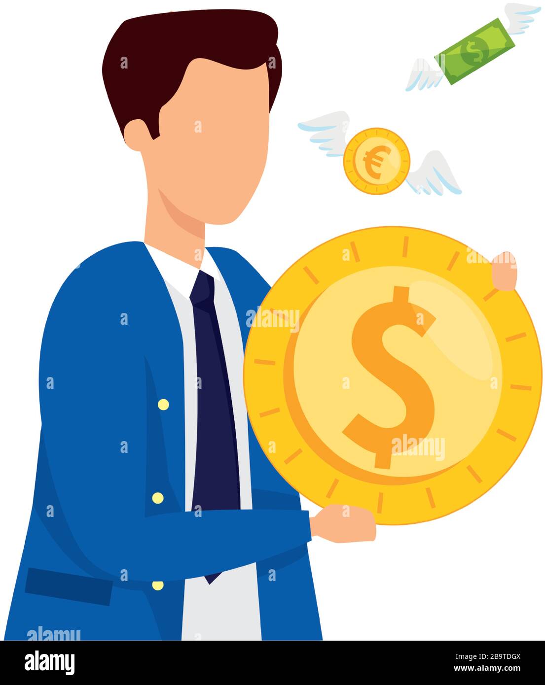 Person worried about bills Stock Vector Images - Alamy
