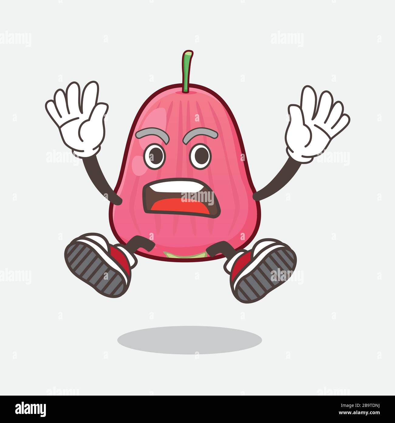 Pink Java Apple Mascot Character Vector Illustration Stock Vector Image ...