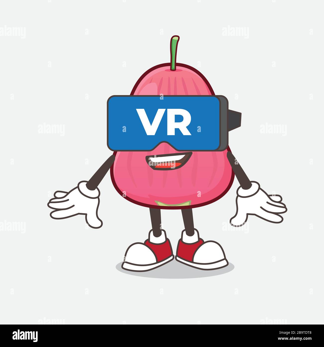 Pink Java Apple Mascot Character Vector Illustration Stock Vector Image ...