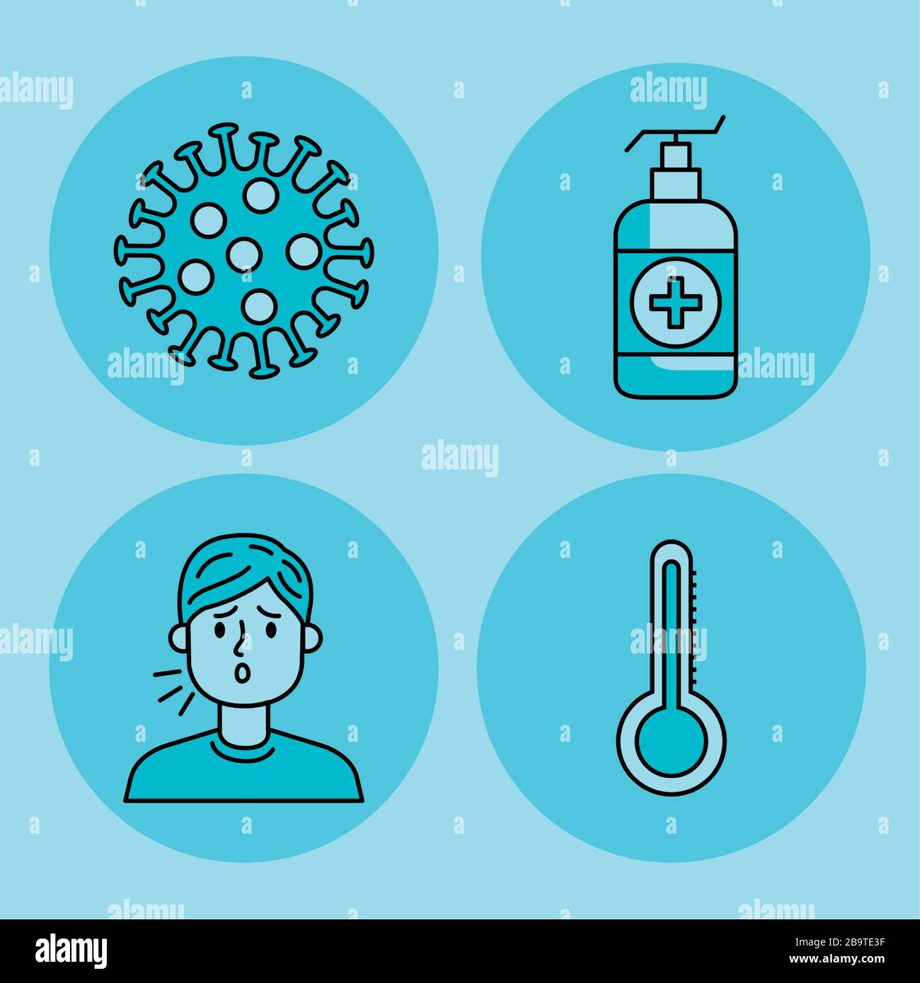 bundle of covid 19 set icons Stock Vector Image & Art - Alamy