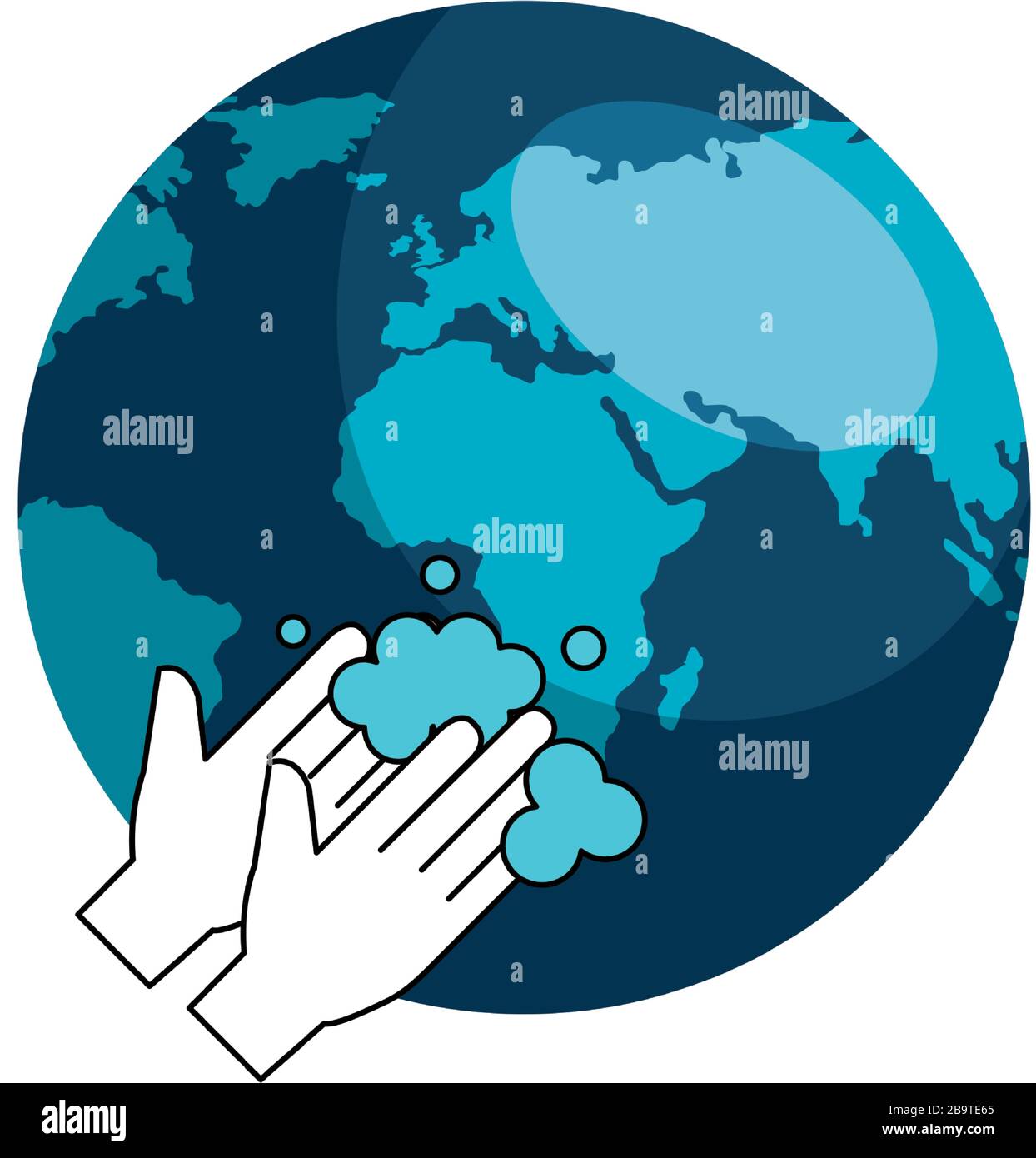 world planet with cleaning hands washing Stock Vector Image & Art - Alamy