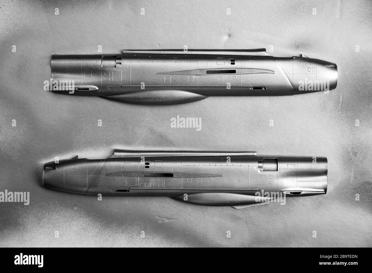Airfix Lightning F-1A 1/72 scale model aircraft fuselage Stock Photo ...