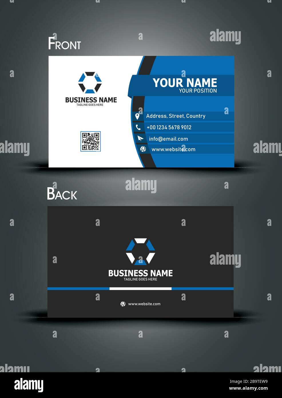 Vector Modern Creative and Business Card Stock Vector Image & Art - Alamy